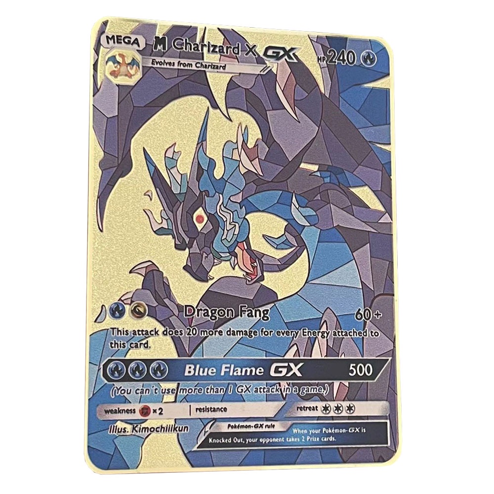 DIY Mega Lucario GX Golden Pokemon Cards En Inglés Iron Metal Pokmo ...