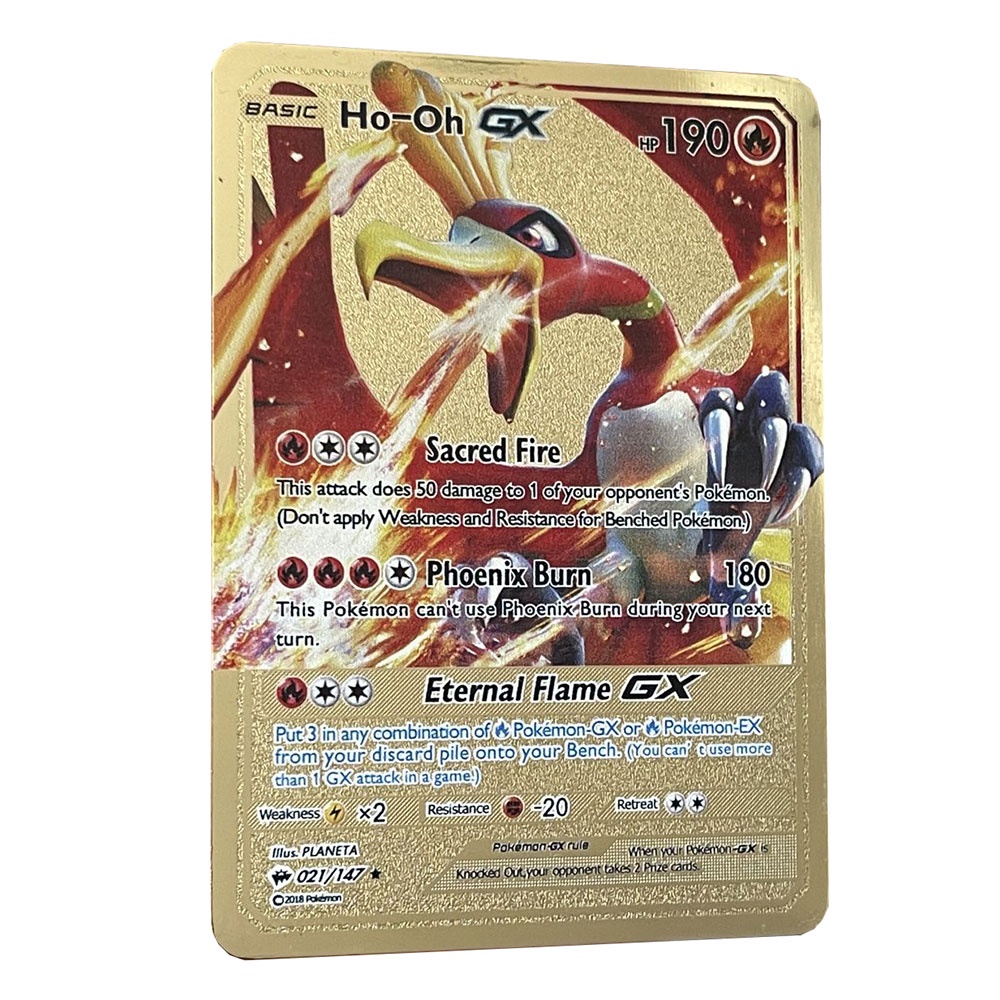 DIY Mega Lucario GX Golden Pokemon Cards En Inglés Iron Metal Pokmo ...
