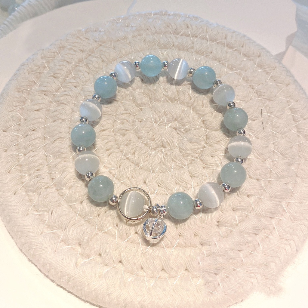 Pulsera De Piedra Lunar Opal Aquamarine Versión Coreana Nuevo Estilo ...