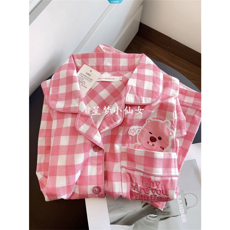 Lindo Castor Loopy Pijamas Para Las Mujeres Verano Nuevo Manga Corta ...