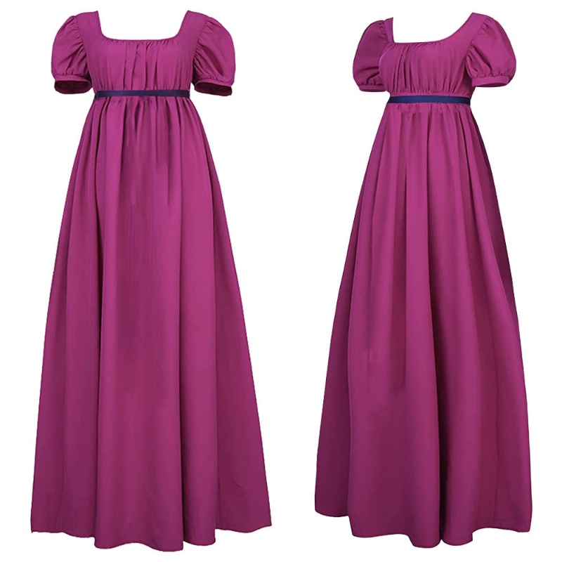 Medieval Women Victorian Regencia Dress Gown Bridgerton Costume Cosplay ...