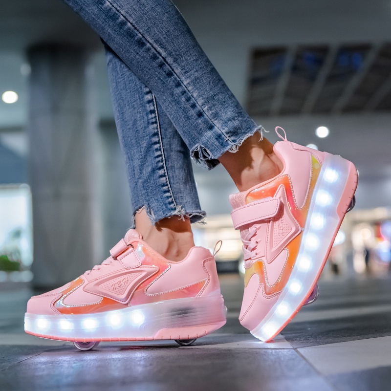 Las Mujeres Zapatillas De Deporte De Remolque De Ruedas Talones Zapatos ...