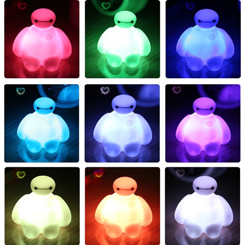 Big Hero 6 Baymax LED Luz De Noche 7 Colores Dibujos Animados Niños ...