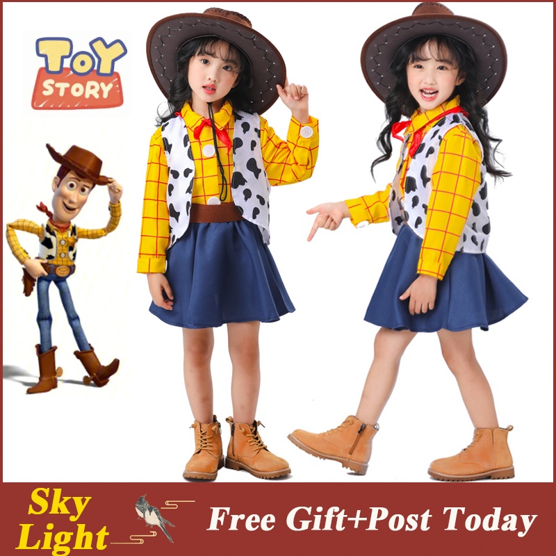 Toy Story Jessi Woody Cosplay Disfraz Vestido De Vaquero Para Niños ...