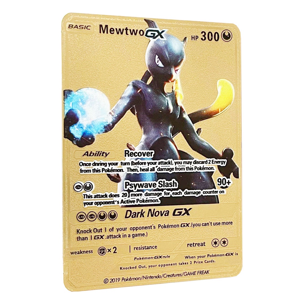 DIY Mega Lucario GX Golden Pokemon Cards En Inglés Iron Metal Pokmo ...