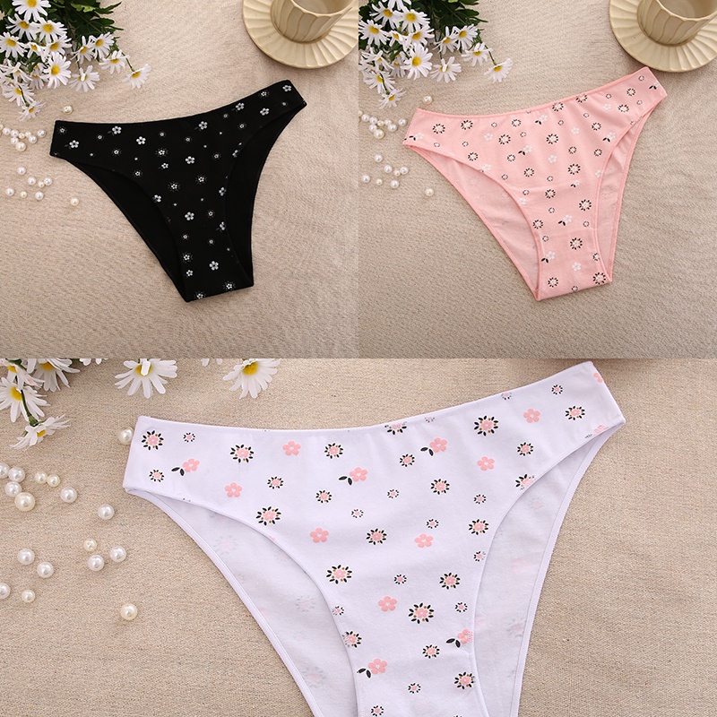 3 Unids/SET Bragas De Algodón Sin Costuras Para Mujeres Diseño Jacquard ...