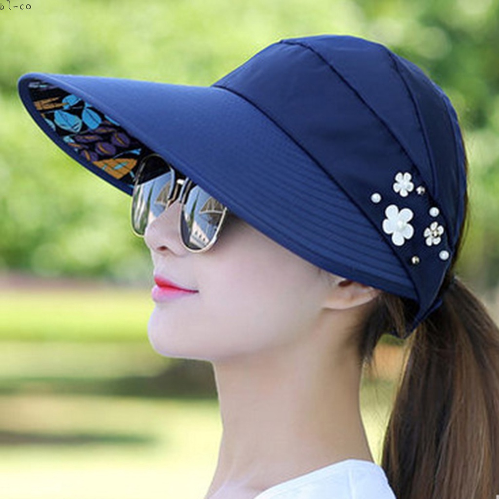 Sombreros Para Visera De Sol Para Mujer Ala Ancha Protección UV Gorro ...