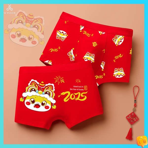 boxer Para Niños shorts brief Año natal Ropa Interior Roja Los ...