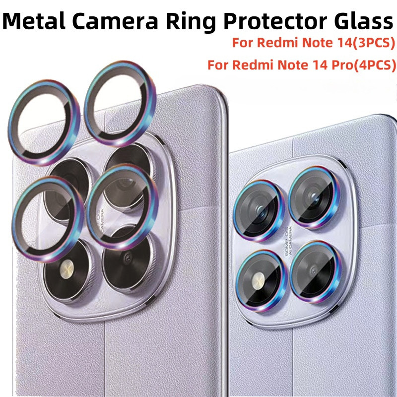 Protector De Anillo De Cámara De Metal Para Xiaomi Redmi Note 14 Pro ...