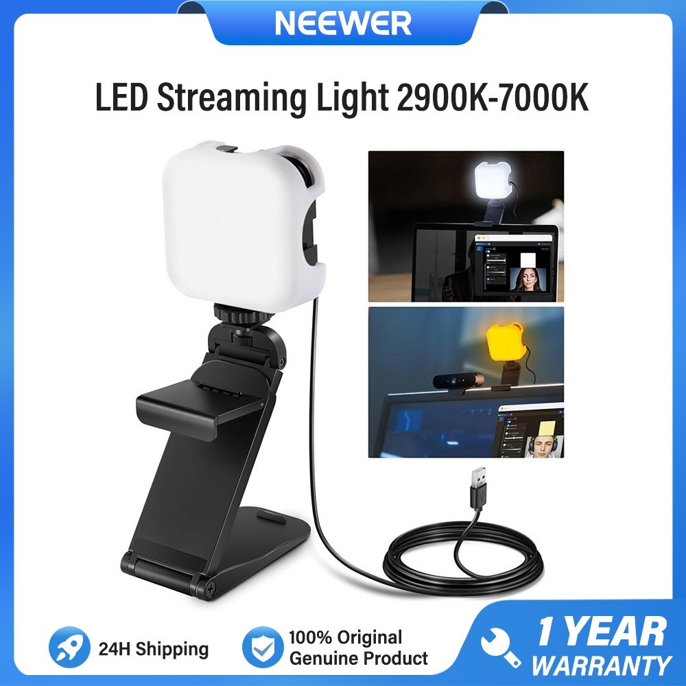 NEEWER PL81 Pro Bi Color Streaming Webcam Luz LED Con Control Mac/PC 2 ...