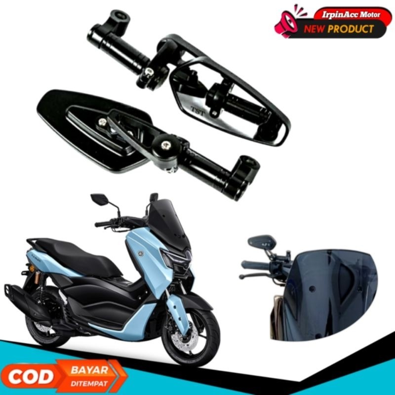 PUTIH Tomok Espejo Retrovisor Ovalado Nmax Techmax Turbo Neo S 155 PCX ...