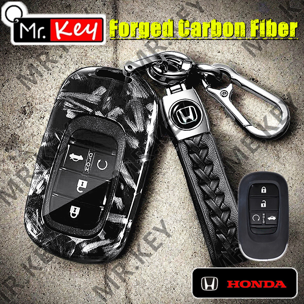 Mr.Key 】 2025 Honda Forjado Fibra De Carbono Cubierta De La Llave Para ...