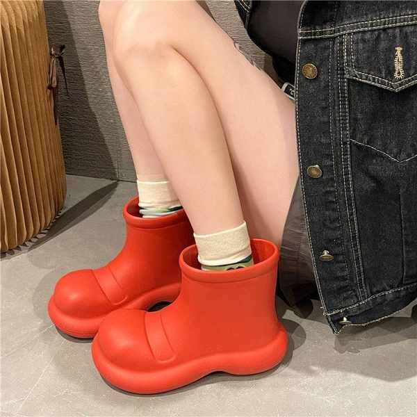 Botas De Lluvia Para Mujeres De Corte Alto Lindas Con Vellón , Zapatos ...