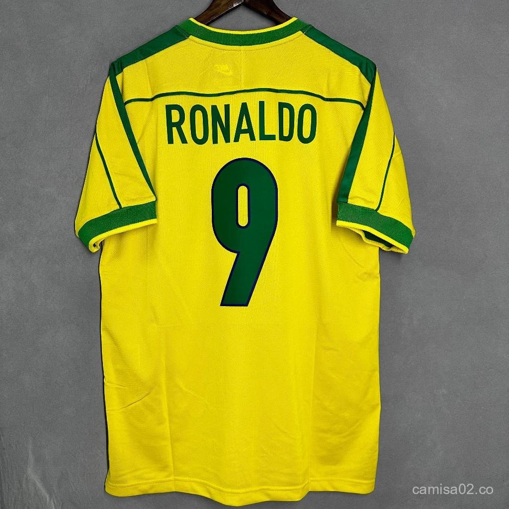 Camiseta de local de Brasil RONALDO RONALDINHO RIVALDO CAFU CARLOS ...