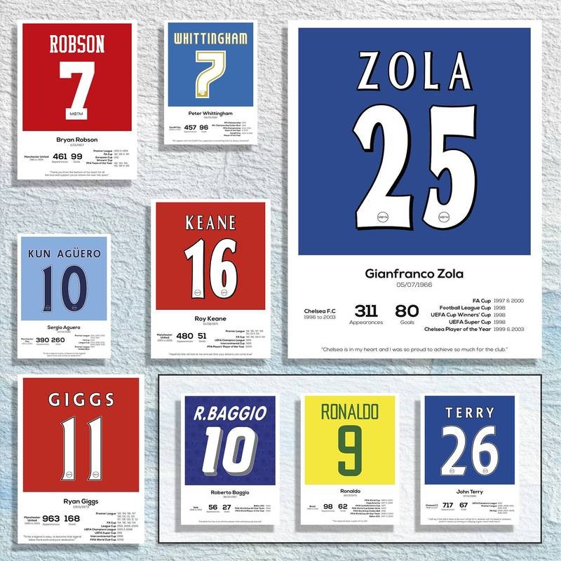 Liverpool posters Mohamed Salah Steven Gerrard Robbie Fowler Virgil van ...