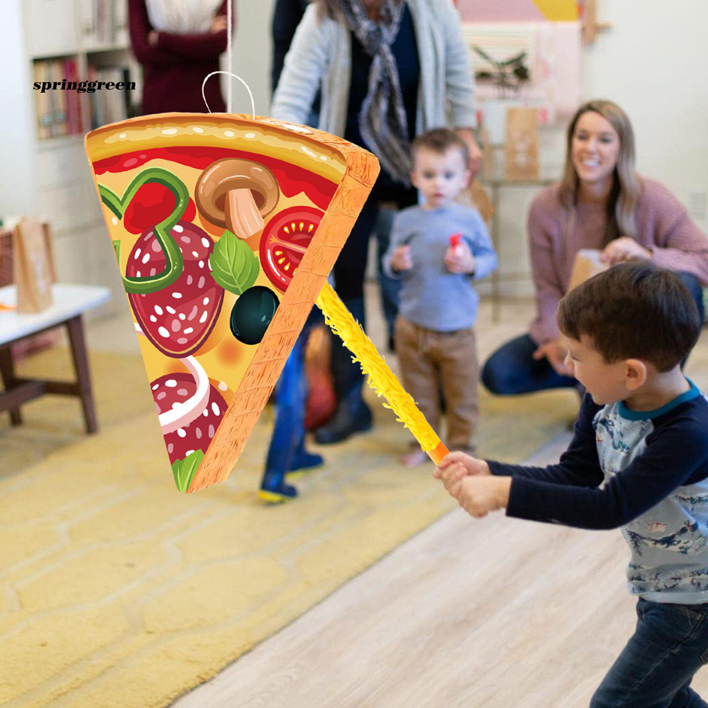 Pizza Pinata Party Game Piñata Blindfold Mexican Food Themed Set for ...