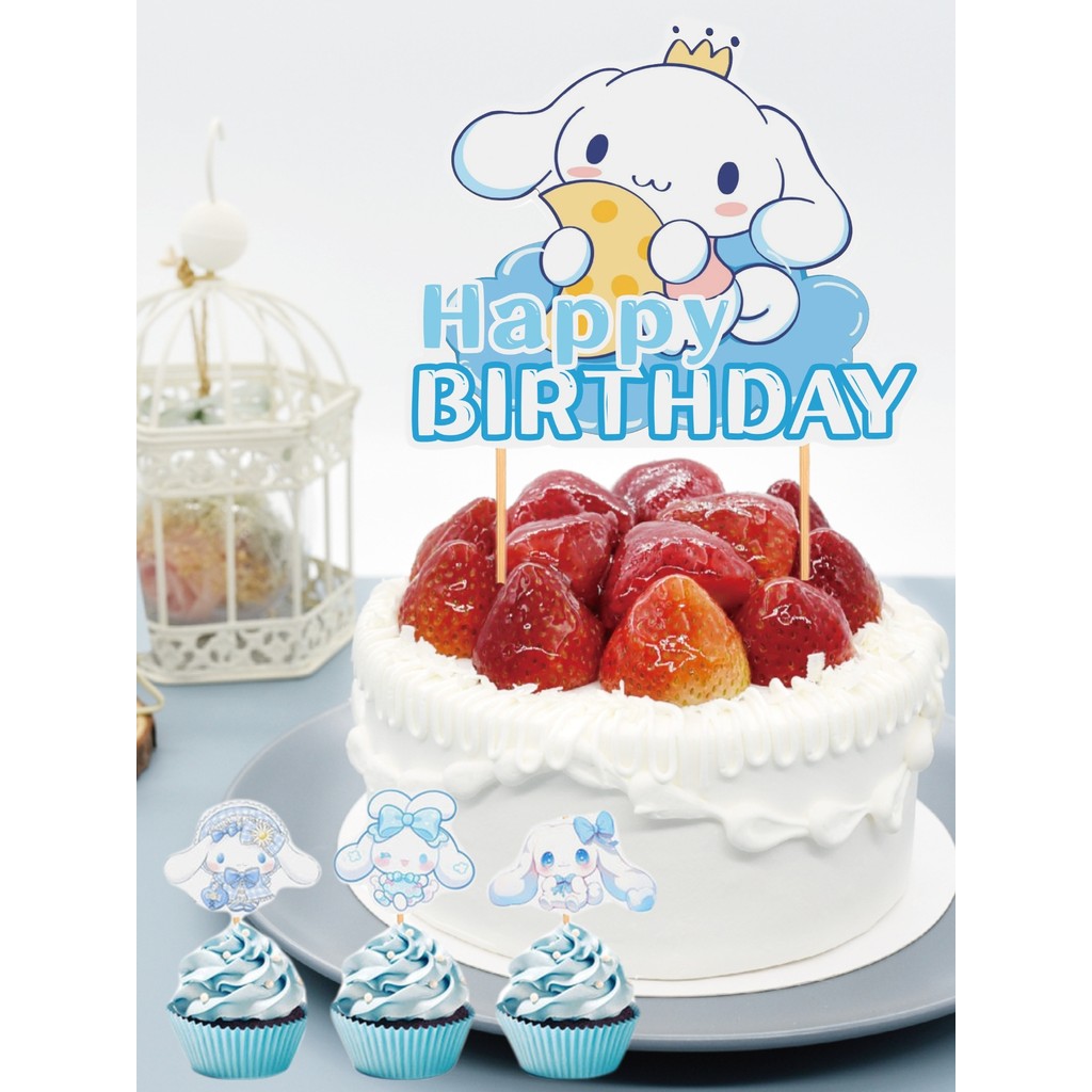 1/12/13 Pcs Cinnamoroll Fiesta De Cumpleaños Cake Topper Set-Big ...