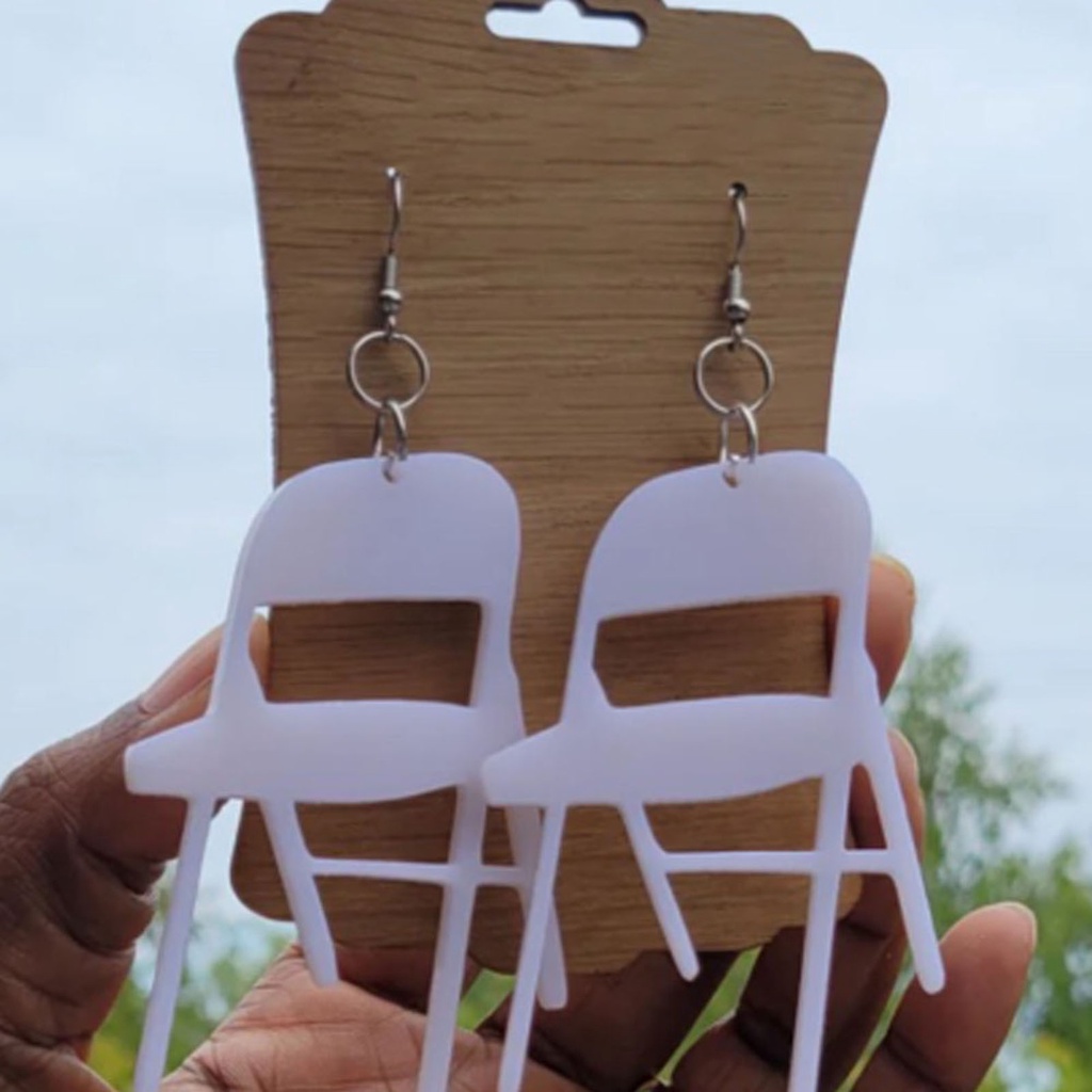 Único Pendiente De Silla Plegable Personalizado Simple Dangler Regalo ...