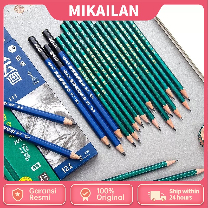 Lápiz De Boceto Profesional H/2H/3H/4H/5H/6H/HB 2/3/4/5/6/8/10/12B Dibujo De Madera Suministros ...