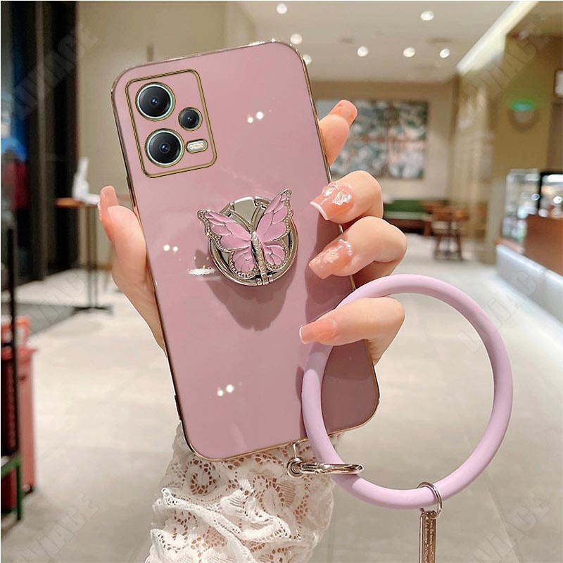 Note12 Anillo De Mariposa Correa Caso Para El Titular Xiaomi Redmi Nota 12 Pro Plus 12s 4G 5G ...