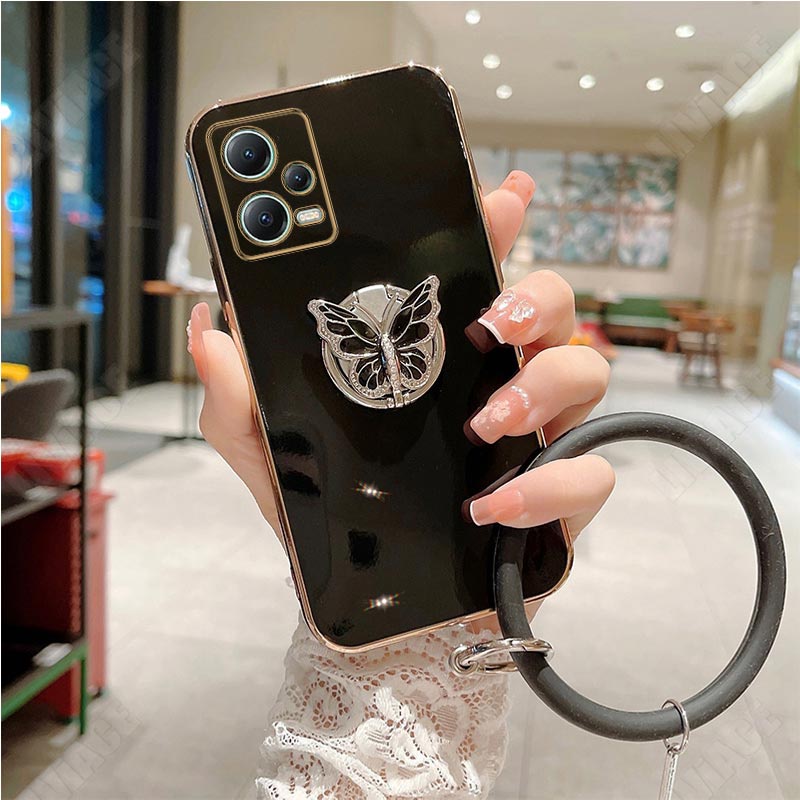 Note12 Anillo De Mariposa Correa Caso Para El Titular Xiaomi Redmi Nota 12 Pro Plus 12s 4G 5G ...