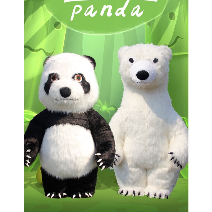 Influencer Ropa De Muñeca Panda Inflable Tik Tok Mismo Estilo Oso Polar ...
