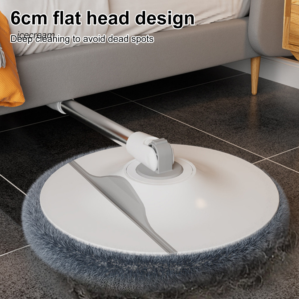 Efficient Floor Mop Radiant Hands-free Lazy Rotating Flat for Easy ...