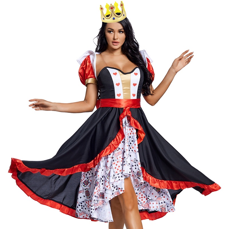 Fantasía Alicia En El País De Las Maravillas Cosplay Disfraz Reina De ...