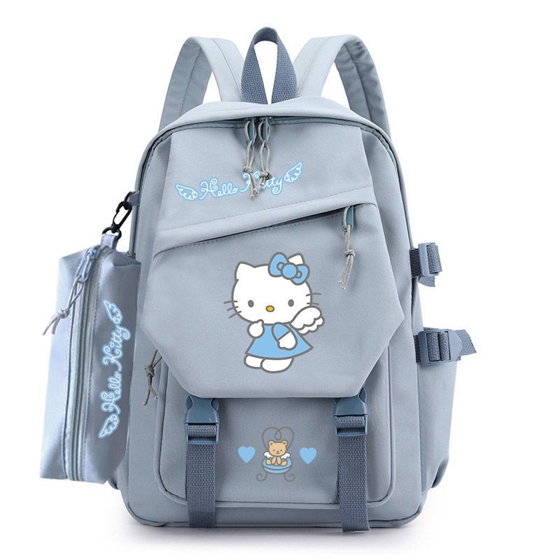 Mochila de dibujos animados Hello Kitty estudiantes Campus niños lindos ...