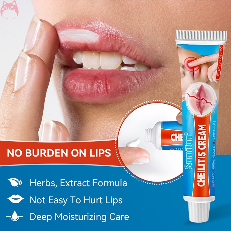 20g Crema De Queilitis Inflamación Labial Herpes Antibacteriano ...