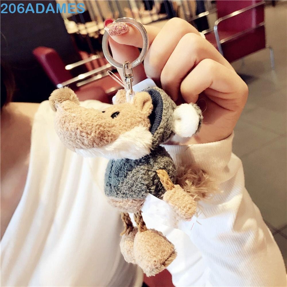 ADAMES Colgante De Muñeca Fea , Llavero De Lobo De Peluche De Animales ...