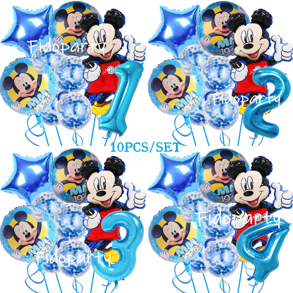 Globos De Mickey Mouse Decoraciones De La Fiesta De Cumpleaños De Los ...