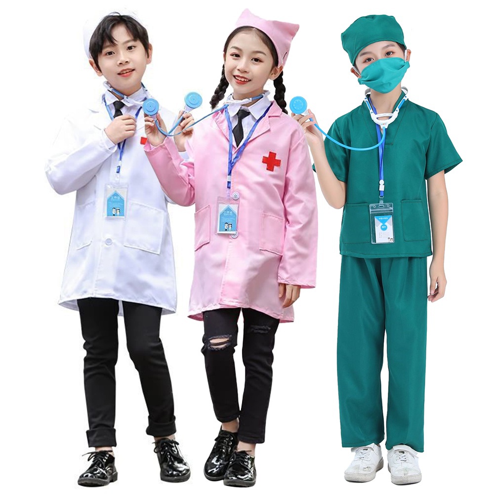 Disfraz Médico Para Niños Enfermera Uniforme De Hospital Infantil De ...