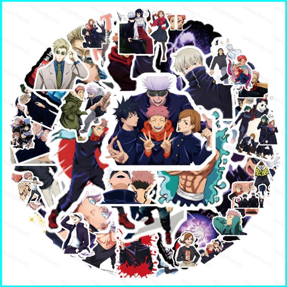 NS2 50PCS/set Jujutsu Kaisen Itadori Yuji Satoru Gojo Pegatinas De ...