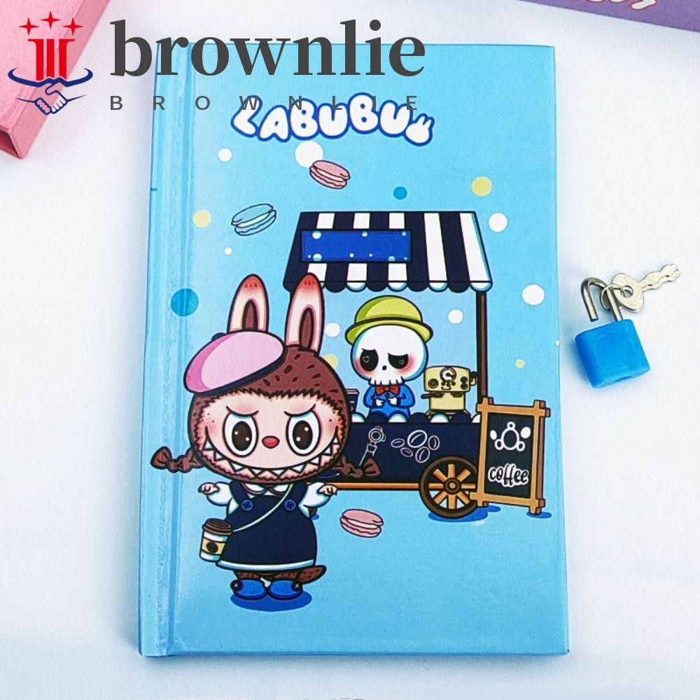 BROWNLIE Labubu Diario Bloc De Notas , Kawaii Plan Cuaderno Con Cerradura De La Llave ...