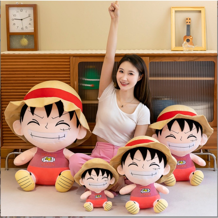 One Piece Luffy Peluche Muñeca De Dibujos Animados De Cumpleaños De Los ...