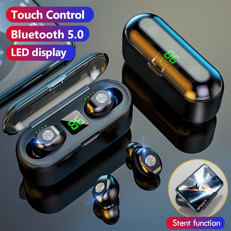 F9-2 Auriculares Inalámbricos Toque En El Oído Bluetooth Pantalla Led ...