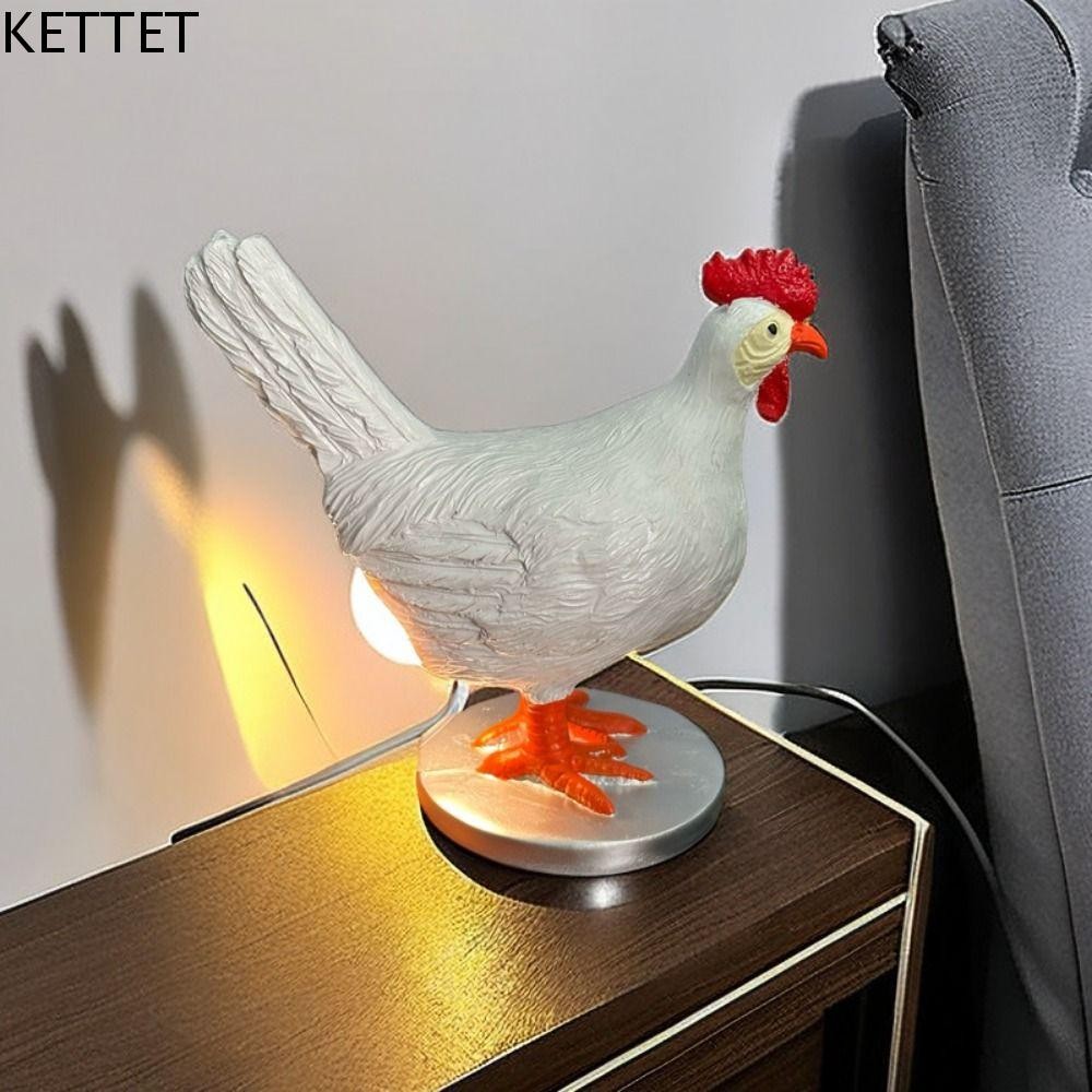 KETTET Simulación De Pollo Lámpara LED , Carga USB Base Estable Gallina ...