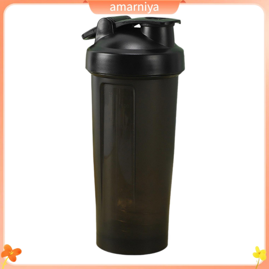Fitness Shaker Cup Anti-slip Bottle 600ml Protein with Blender Ball for ...