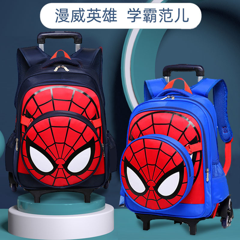 Mochila con ruedas para niños Kabuus Spider-Man para estudiantes de ...