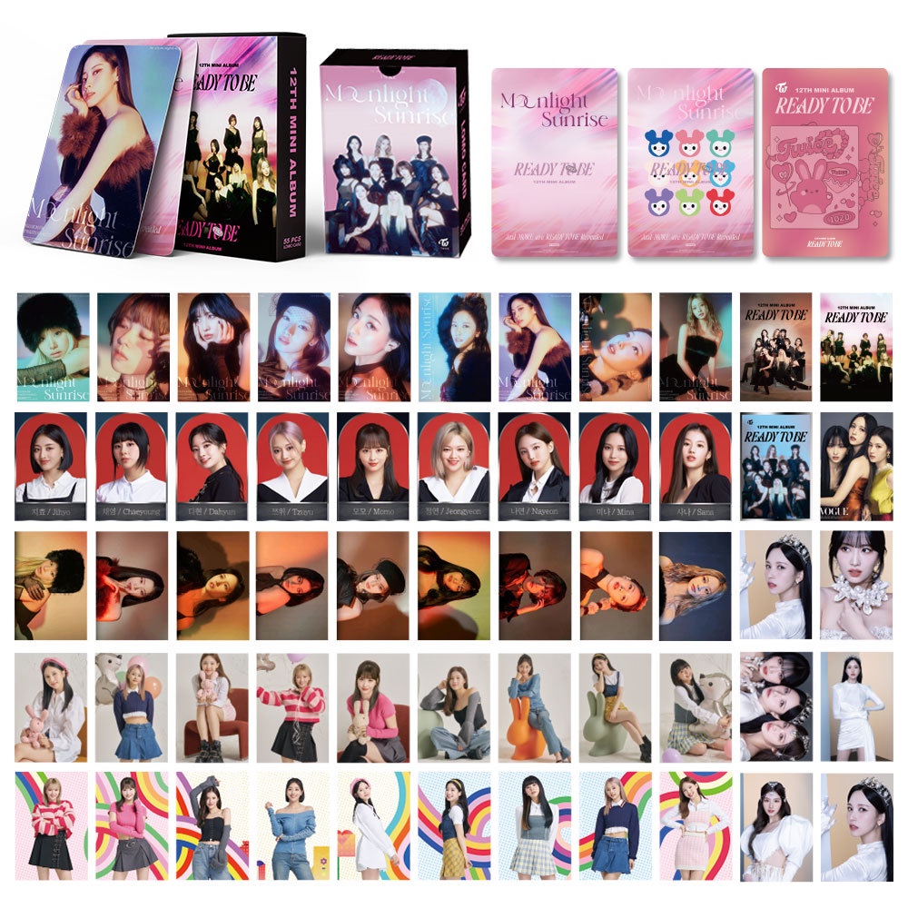 55pcs TWICE Lomo cards JAPAN SEASON'S GREETINGS 2024 Circuit24 Album ONCE AGAIN Photocards ...