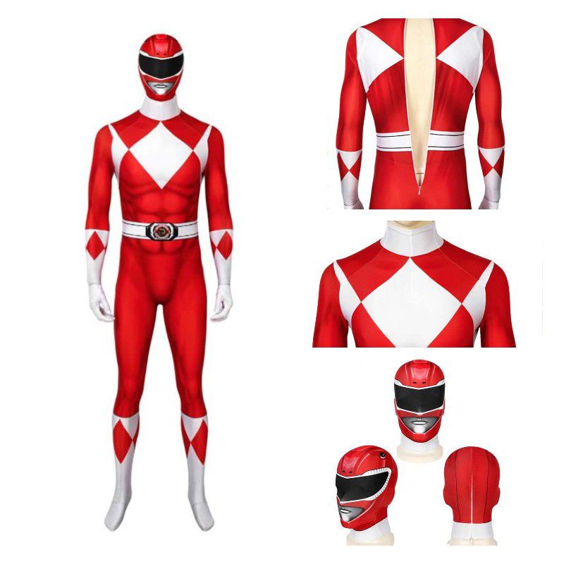 Power Rangers Disfraz Niños Adulto Cosplay Fancy Dress Fiesta Jumpsuit ...