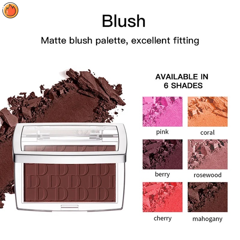 Colorete Rosa Facial Placa De Maquillaje De Las Mujeres De Larga ...