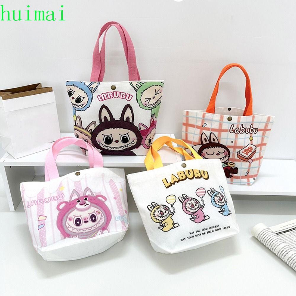HUIMAI Labubu Bolso De Lona , Estilo Coreano De Gran Capacidad De ...