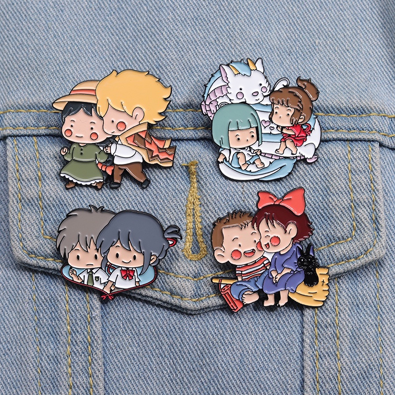 Anime De Dibujos Animados Spirited Away Esmalte Alfileres Totoro Howl's ...