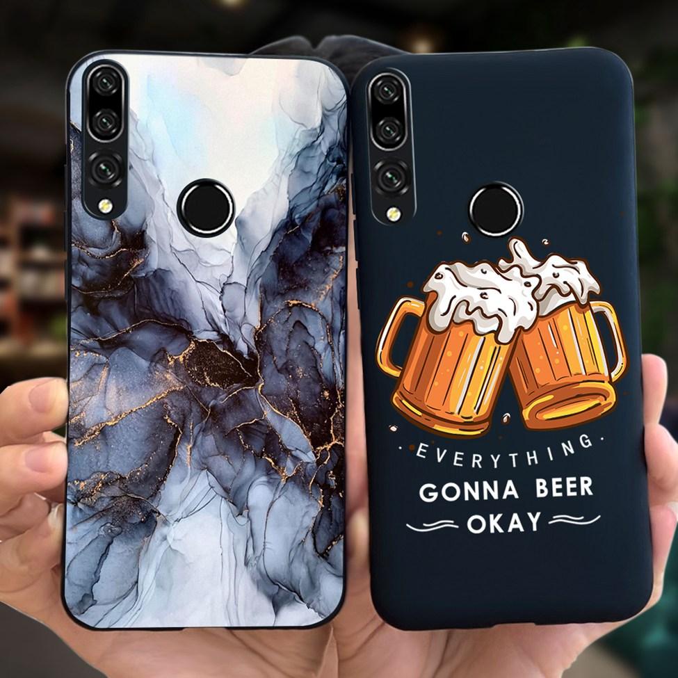 Huawei Y9 Prime 2019 Caso STK-L21 Estética Linda Flores De Gato De ...