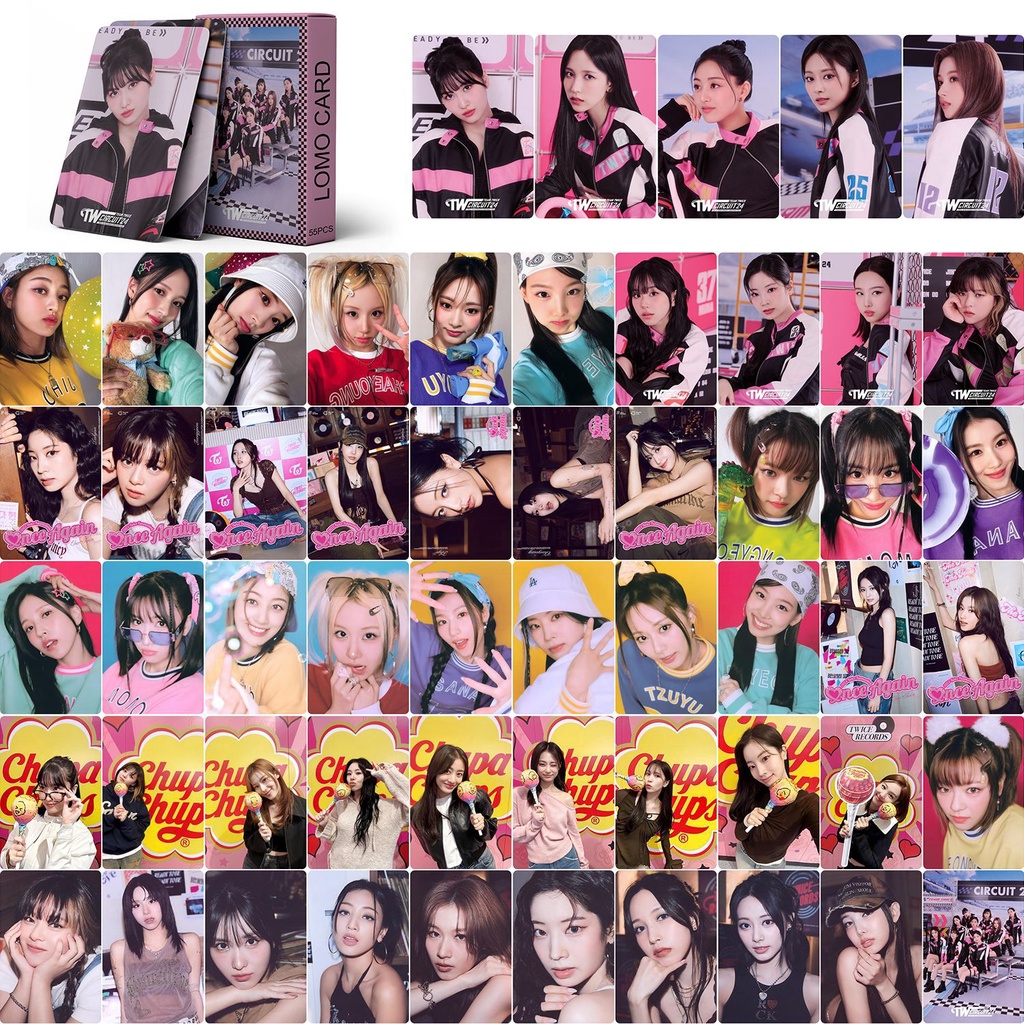 55pcs TWICE Lomo cards JAPAN SEASON'S GREETINGS 2024 Circuit24 Album ONCE AGAIN Photocards ...