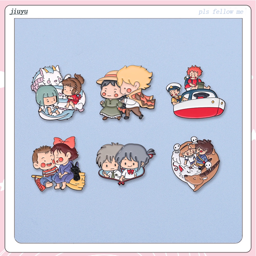 Anime De Dibujos Animados Spirited Away Esmalte Alfileres Totoro Howl's ...