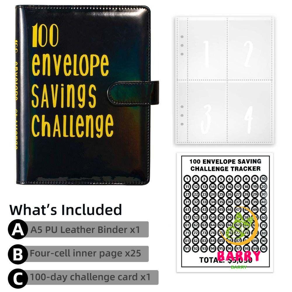 BARRY Challenge Budget Binder , Tamaño A5 100 Días 100 Sobres Desafío ...