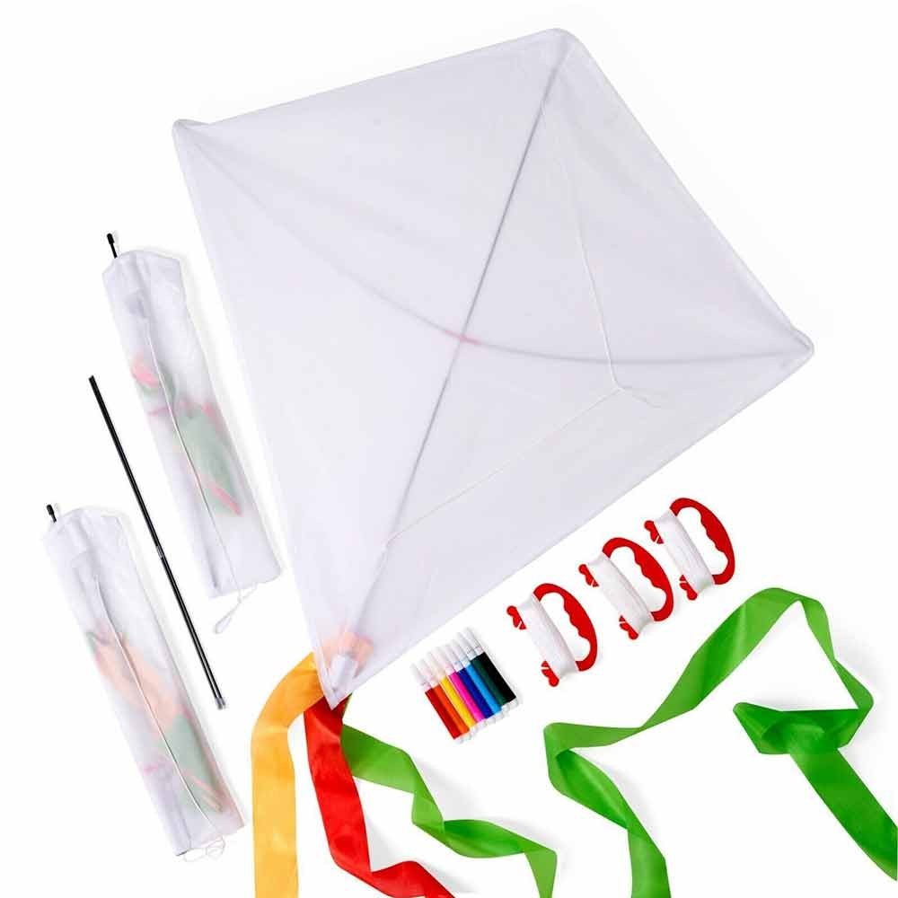 3 DIY kites made of 190T polyester fabric, easy to assemble, with ...